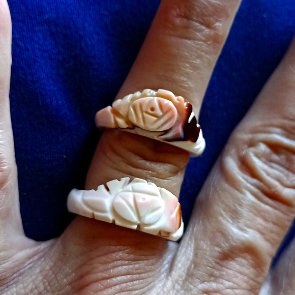 Jewelry | Vintage Carved Shell Rings 15 Each Or Two For 25 | Poshmark